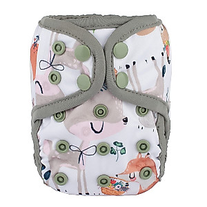3 Newborn Baby Diaper Covers Nappies 8lbs-10lbs (Teepee Deers Pack)