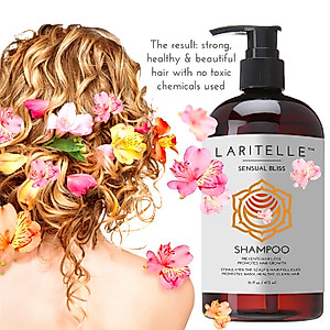 Laritelle Organic Shampoo 17.5 oz. Argan Oil, Rosemary, Palmarosa. Promotes Hair Growth, Prevents Hair Loss. GF