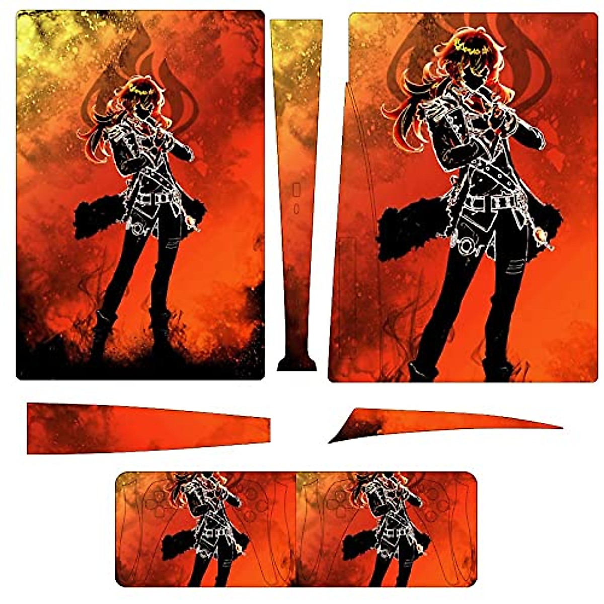 PlayStation 5 optical drive version sticker protective cover, DarkKnight Hero Soul ps5 controller protective shell (compatible with ps5 optical drive)