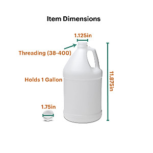 MHO Containers | 1 Gallon HDPE Plastic Jug with Reshipper Box and Child-Resistant Caps | Made in USA — Pack of 4