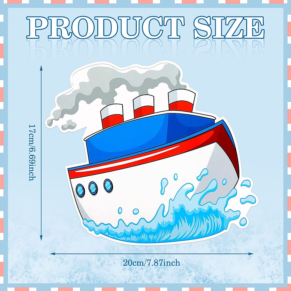 3 Pcs Cruise Door Magnets Summer Car Magnets Decorative Ship Cruise Decorations Magnetic Stickers for Carnival Fridge Refrigerator, 8 x 6.8 Inches