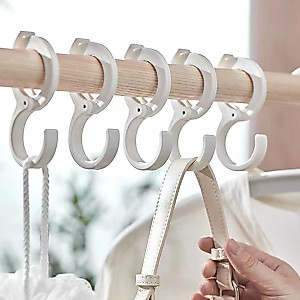 8-Pack Adjustable S Shaped Clip Hook,Cross Bar Hook, Windproof Hook,Table Edge Hooks Hanger for Home Office Workshop Exhibition (Black)