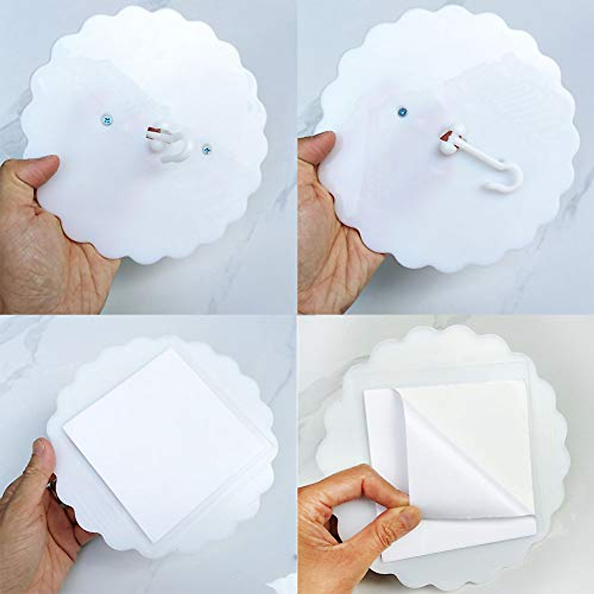 Ceiling Mosquito Net Hooks Super Glue Dome Mosquito Net Hooks Ceiling Hooks Bed Canopy Hooks for Home, Easy Install Mosquito Net Nail-Free Hook(7IN 2Set)