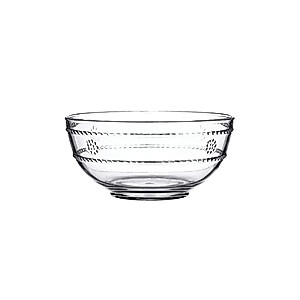 Juliska - Isabella Acrylic Berry Bowl, Acrylic Glass - Unbreakable, Clear Acrylic, Embossed Serving Bowl