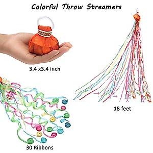 20 Pack Streamers Popper Hand Throw Confetti Streamers No Mess Paper Cracker for Birthday Wedding Graduation Party Favors Shows (Gold, Rose Red)