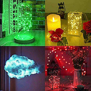 VOOKRY 8 Pack 30 LED Fairy Lights Battery Operated-10ft Mini Copper Wire String Lights Firefly Starry Moon Lights for DIY Crafts Wedding Party Table Centerpieces Bedroom Costume Christmas(Multicolor)