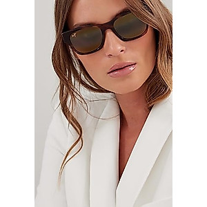 Maui Jim Men's and Women's Valley Isle Polarized Classic Sunglasses, Tortoise/HCL Bronze, Medium