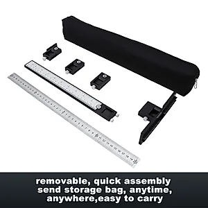 Cabinet Hardware Jig Tool - Adjustable Punch Locator Drill Template Guide, Wood Drilling Dowelling Guide for Installation of Handles Knobs on Doors and Drawer,Black