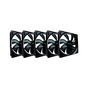 APEVIA CF512S-BK 120mm 4pin & 3pin Black Silent Case Fan (5-pk)