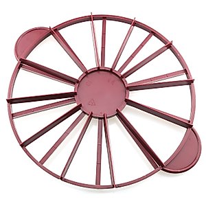 RLECS Cake Divider Round Cake Slice and Pie Slicer Equal Portion Cutter, Slice Marker, Baking Tool, Kitchen Utensils, Red 10 or 12 Slices Double Sided Cake Portion Marker