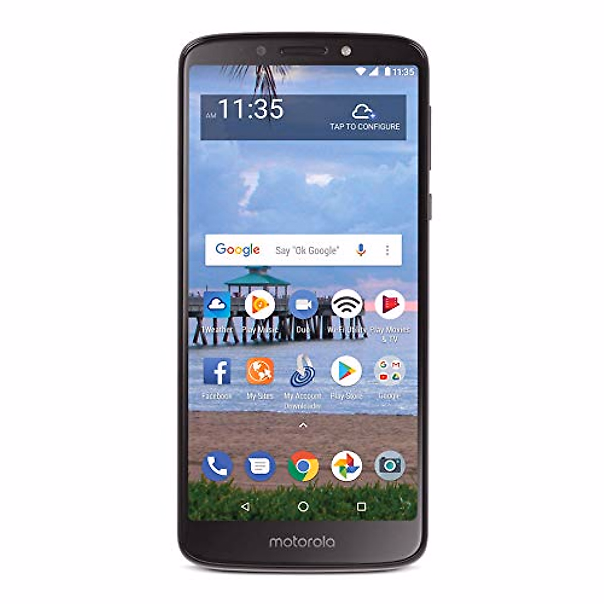 Tracfone Carrier-Locked Motorola Moto e5 4G LTE Prepaid Smartphone - Black - 16GB - Sim Card Included - CDMA