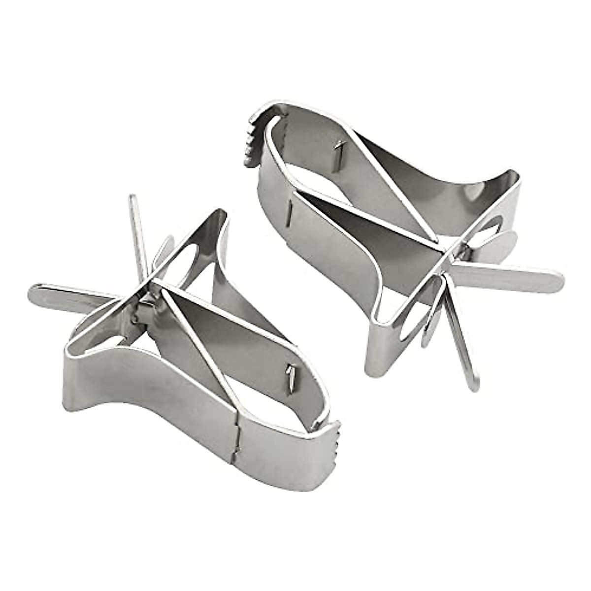 XINMEIWEN 4Pack Birds Food Holders Parrot Fruit Vegetable Clips Stainless Steel Feeder Bird Cage Accessories for Bird Cockatiel Parrot