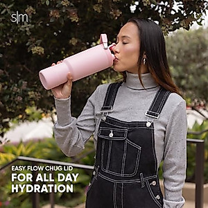 Simple Modern Trek Pivot | 40oz Flip Straw Tumbler with Handle | Water Bottle & Boot | Interchangeable Straw & Chug Lids | Insulated Stainless Steel Jug | Gym Sports Outdoors | Canary