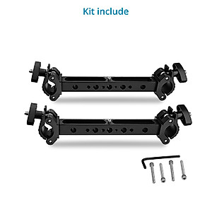 PROAIM Scaffold Crossbar Mount for Proaim Flyking Camera Slider Mitchell/Bowl. CNC Aluminum Made for 32-50mm Scaffold Tubes/Speed Rails. Facilitates Positioning Sliders at Height (SCF-FK)