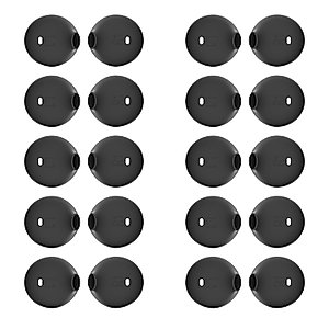 20 Pieces Silicon Replacement Earbuds Tips Cover Ear Gels Buds for Samsung Galaxy Note 5te 7/S7/S6/S6 Edge Earbuds Black