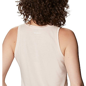 Columbia Women's Daisy Days Graphic Tank, Peach Quartz Heather/Flowshine, X-Large