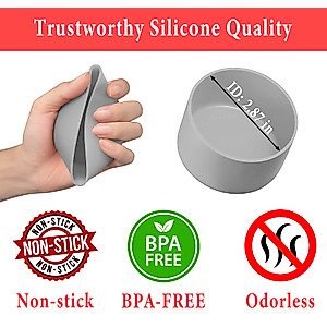 KTKUDY 2Pcs Silicone Boot for Stanley Quencher Tumbler H2.0 30 oz 40 oz & IceFlow 20 oz 30 oz & Intended for Hydro Flask Water Bottle 12-24 oz - Protective Cup Bottom Accessories Fits Stanley Cup