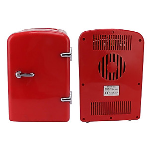 TOPINCN Portable Mini Fridge Cooler, 4 Liter Capacity Personal Travel Refrigerator for Snacks Lunch Drinks Cosmetics, Desk Home Office Dorm (US Plug)