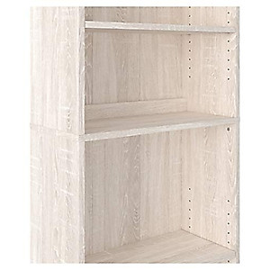 Signature Design by Ashley Dorrinson Modern Farmhouse 71" Bookcase with 4 Shelves, Weathered Whitewash