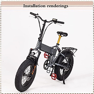 BUCKLOS 20 inch Air MTB Suspension Fork 4.0 Fat Tire, 140mm Travel Spacing Hub 135mm 1 1/8 Straight Tube Manual Lockout 9mm QR Mountain Bike Front Forks, fit Snow Beach XC E-Bikes ect.