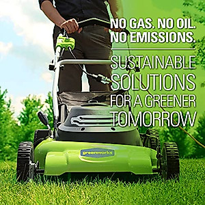 Greenworks 12 Amp 20-Inch 3-in-1Electric Corded Lawn Mower, 25022