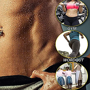 DawnBreak Sauna Sweat Waist Trimmer Shaper Exercise Workout for Women Waist Trainer Sauna Belt Band - S/M Black Hook