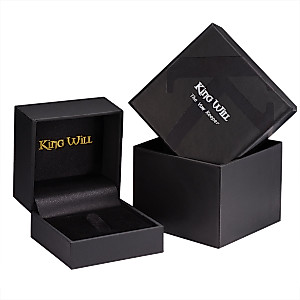 King Will GEM 8mm White Tungsten Ring Unisex Wedding Band Polished Beveled Edge CZ Stone Channel Set(13.5)