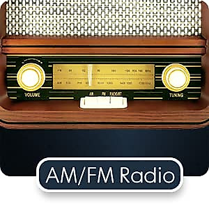 Fuse RAD-V1 Vintage Wood Retro Radio | AM/FM Radio Speaker with Bluetooth & AUX Input | Mid Century Modern Style | Real Handcrafted Ashtree Wood Exterior