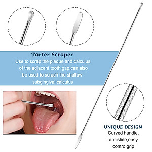Tonsil Stone Removal Set Includes 4 Stainless Steel Tonsil Stone Removal Tools and 100 Long Swabs with 1 Curved Irrigator Syringe to Get Rid of Bad Breath