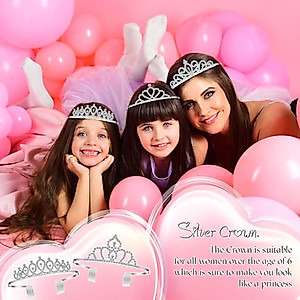 Riceshoot 50 Pcs Tiara Crowns Bulk for Women Crystal Princess Tiara Queen Rhinestone Crown with Comb Silver Bridal Wedding Headband for Women Prom Birthday Party Hair Accessory(Classic Style)