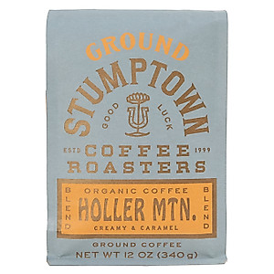 Stumptown Coffee Roasters, Organic Medium Roast Ground Coffee Gifts - Holler Mountain 12 Ounce Bag, Flavor Notes of Citrus Zest, Caramel and Hazelnut