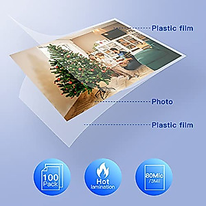 MAXDONE Thermal Laminating Pouches, Laminating Sheets, 3Mil A4, A5, A6 for Laminator 100 Pack