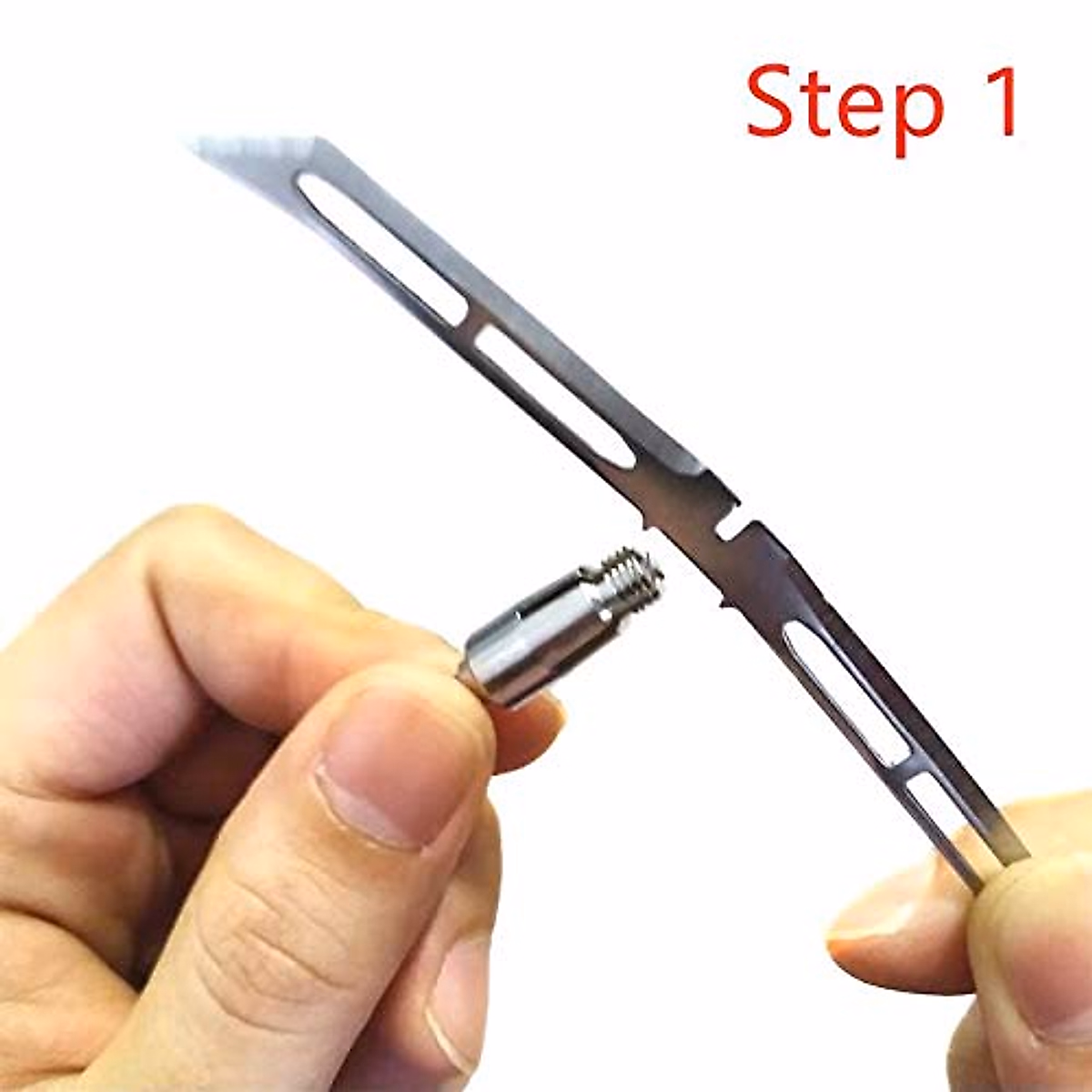 LEOBEE 9 Pcs Turkey Hunting Arrow Head 4" 200 Grain 4 Blade Huge Cut Broadhead for Crossbow Compound Bow.