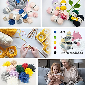 3 Pcs of Crochet Yarn Total 150g (426 Yards) Multi-Color 4-ply Acrylic Yarn Skeins, Seremel Brand Yarns for Crocheting and Knitting (Soft White)