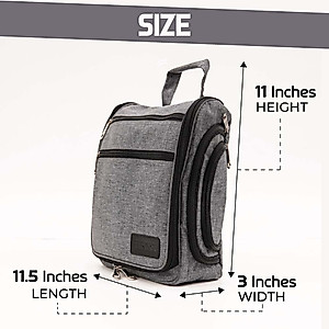 fjackets Toiletry Bag Grey Travel Containers For Toiletries With Cruise Ship Essentials - Road Trip Essentials -Airplane Travel Essentials, Travel Accessories - Bathroom & Shower Organizer