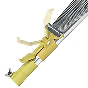 DocaPole Roof Rake Extension Pole Attachment - Adjustable Roof Rake Attachment for Cleaning Leaves, Sticks and Debris - Standard Acme Threading - Dual-Use Yard Rake for Lawn (Pole Sold Separately)