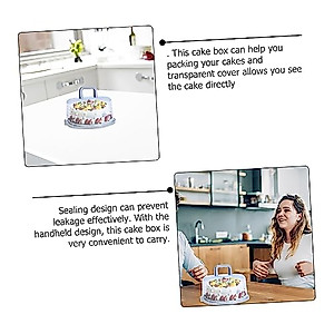 HEMOTON 1 PC Box Portable Cake Box Angel Food Cake Pan Cupcake Dome Lid Portable Cake Container Fruit Containers Plastic Storage Box Plastic Container Birthday Cake Box Plate Cover