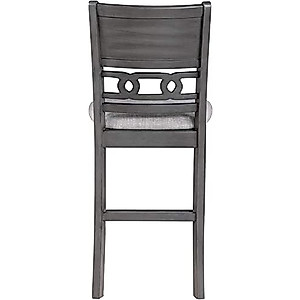 New Classic Furniture Gia 5-Piece Counter Set with 1 Table and 4 Chairs, 42-Inch, Gray