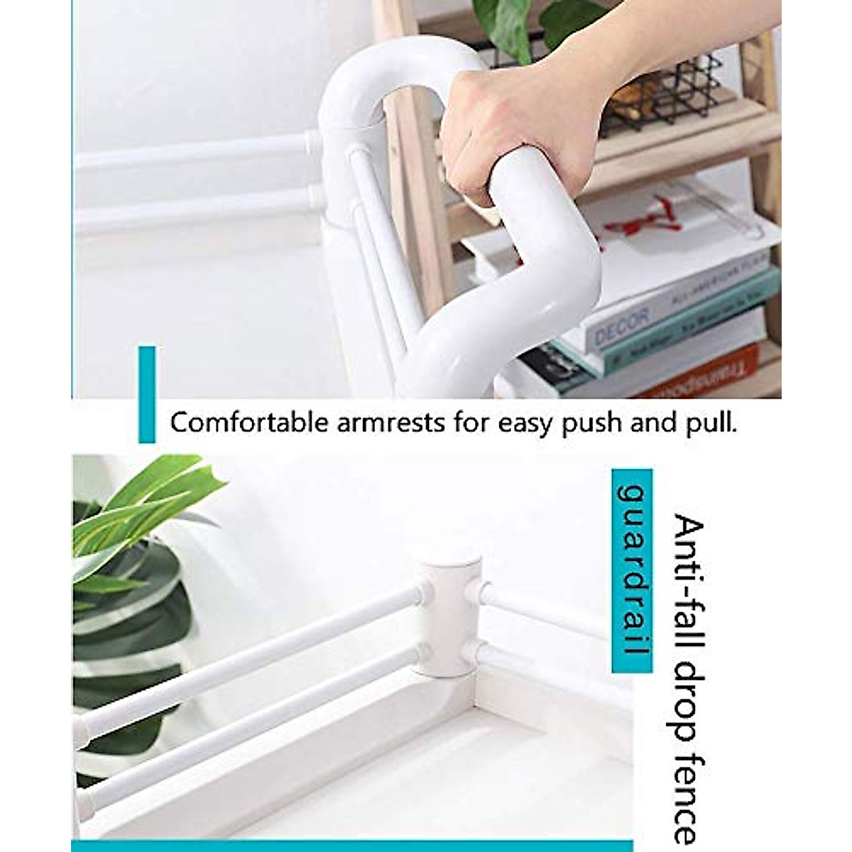 for Storage Organizer,Shelving Unit on Wheels,Hospital Equipment Trolley with Drawer/White/54 * 37 * 98Cm, PIBM, White, 76 * 53 * 98Cm