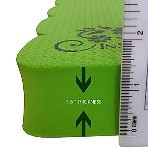 InSassy Garden Kneeler Pad - Kneeling Mat Gardening Baby Bath Work Yoga Exercise & Prayer - High Density Knee Pad, Green (Largest & Thickest - 22 x 11 x 1 1/2 Inches)