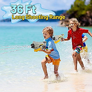 KULARIWORLD Large Water Gun for Kids 1500CC High Power Squirt Guns Super Blaster Pool Water Pistol Summer Outdoor Play Beach Toy for Children Ages 4-12 Boys Girls (Gray)