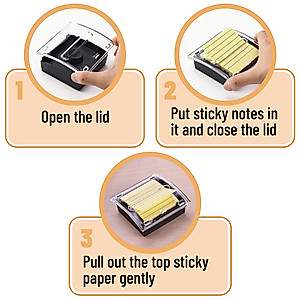 Mr. Pen- Pop Up Note Dispenser, 3"x 3", Black, Sticky Note Dispenser, Sticky Note Holder for Desk, Self-Stick Note Pad Holders, Sticky Note Pad Holder, Sticky Notes Holder for Desk