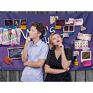 Murder Mystery Party Backdrop – Detective Party Banner, Mystery Party Background, Murder Mystery Party Decor, Spy-Themed Party Decorations - (70” x 43”)