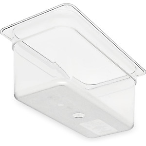Carlisle FoodService Products Plastic Food Pan 1/3 Size 6 Inches Deep, Clear