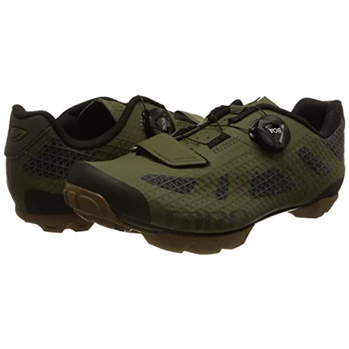 Giro Rincon Men Clipless Mountain Bike Shoes - Olive/Gum (2021), 44
