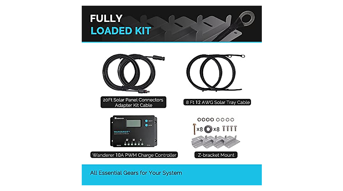 Renogy 50W Solar Panel Kit for Off-Grid Systems