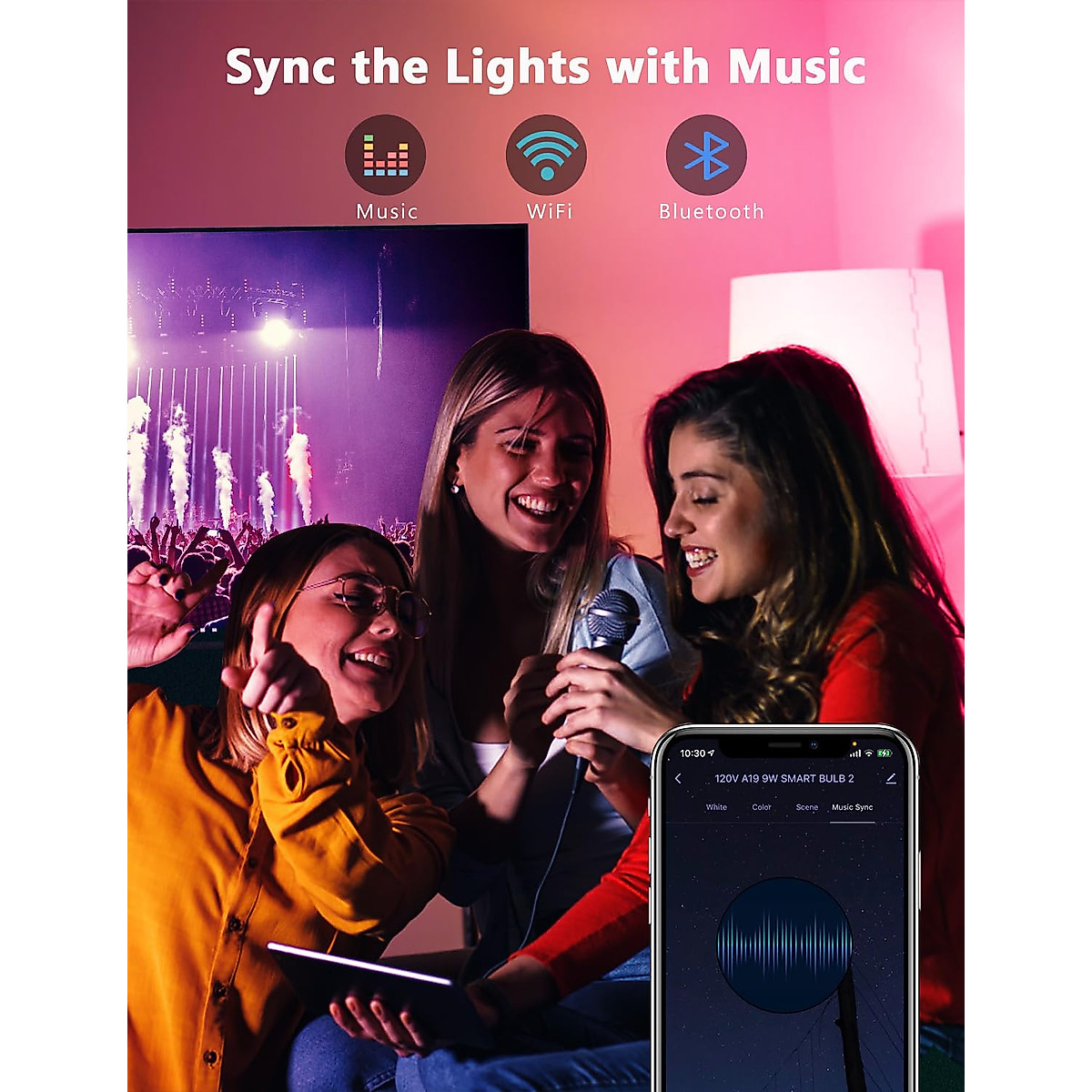 DAYBETTER Smart Light Bulbs, Alexa Light Bulbs, Smart Bulbs that Work with Alexa and Google Assistant, Color Changing Light Bulb, RGBCW WiFi & Bluetooth Dimmable LED Light Bulb, A19 E26 800LM, 10 Pack