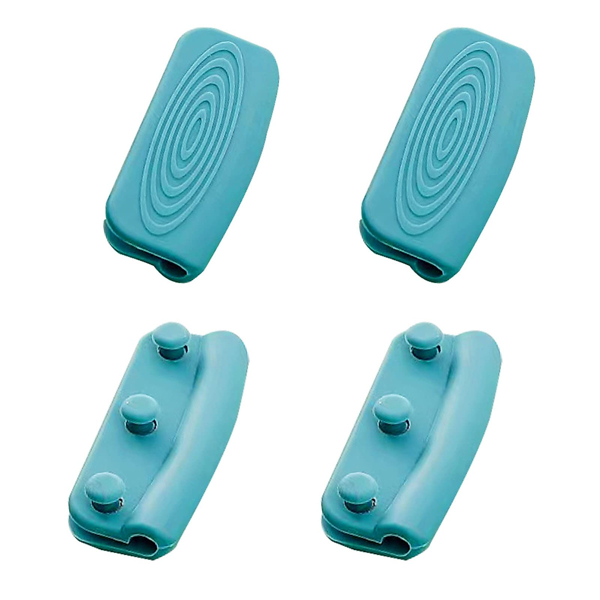 2 Pairs Silicone Assist Handle Holder with High Heat Resistance Skid Resistance, Silicone Hot Skillet Handle Covers Used for Any Iron Pan, Stainless Steel Pot and Other Pan Handles to Prevent Scalding