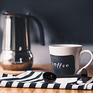 Lautechco 10g Espresso Coffee Measuring Spoon Plastic Coffee Scoop for Ground Coffee Tea Salt with Pressed Bottom 5.9x1.9inch