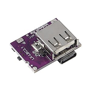ATNSINC Type-C 5V 3A Boost Converter Step-Up Power Module IP5310 Mobile Power Bank Accessories with Switch LED Indicator(Type-C and USB-A 3A)